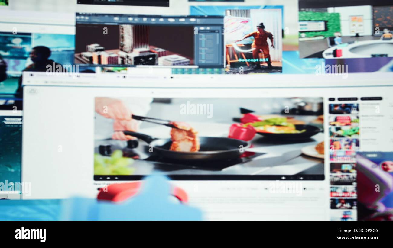 Visualization unlimited video content streams hi-res stock photography ...