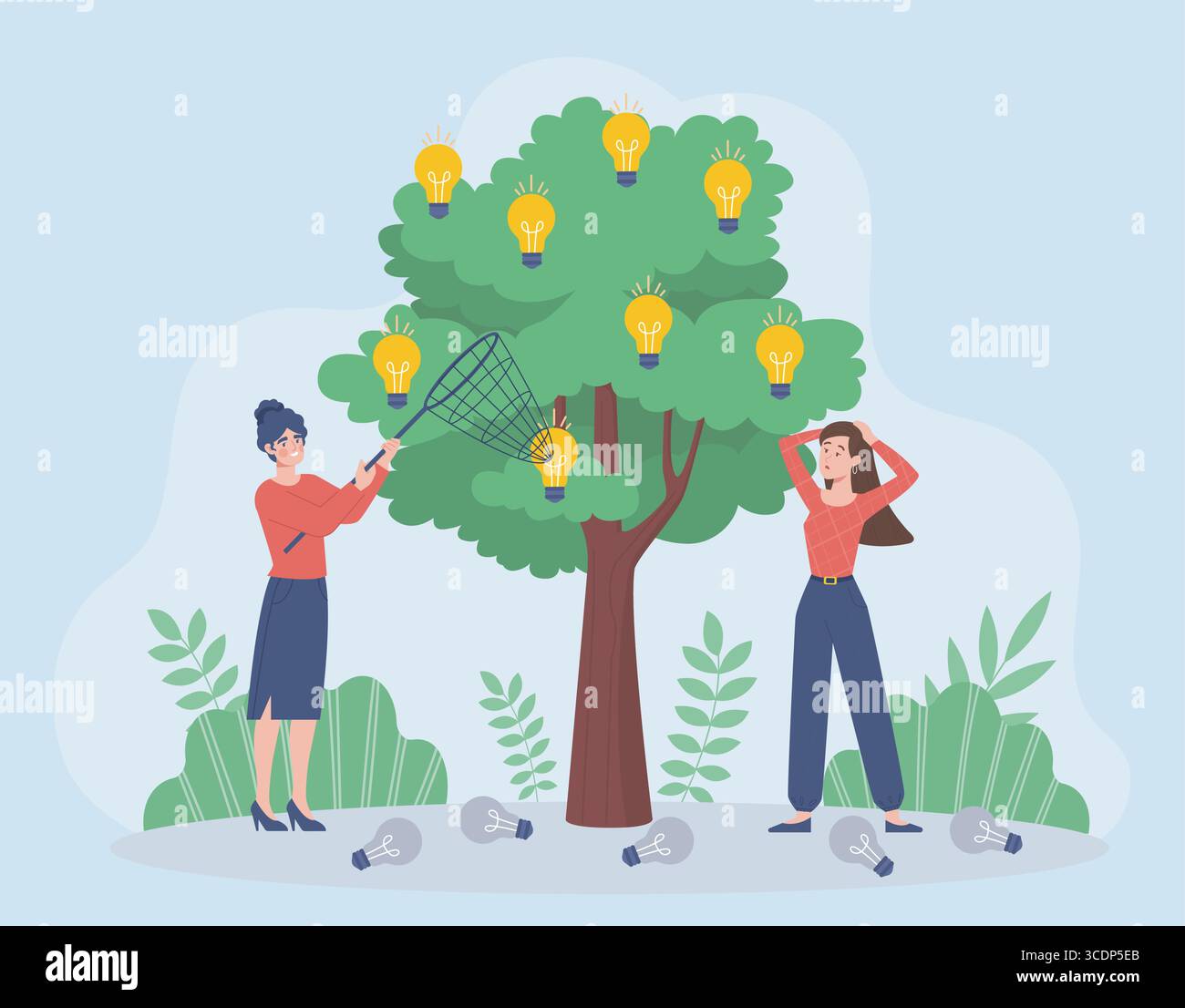 Idea development and research concept. Vector illustration Stock Vector ...