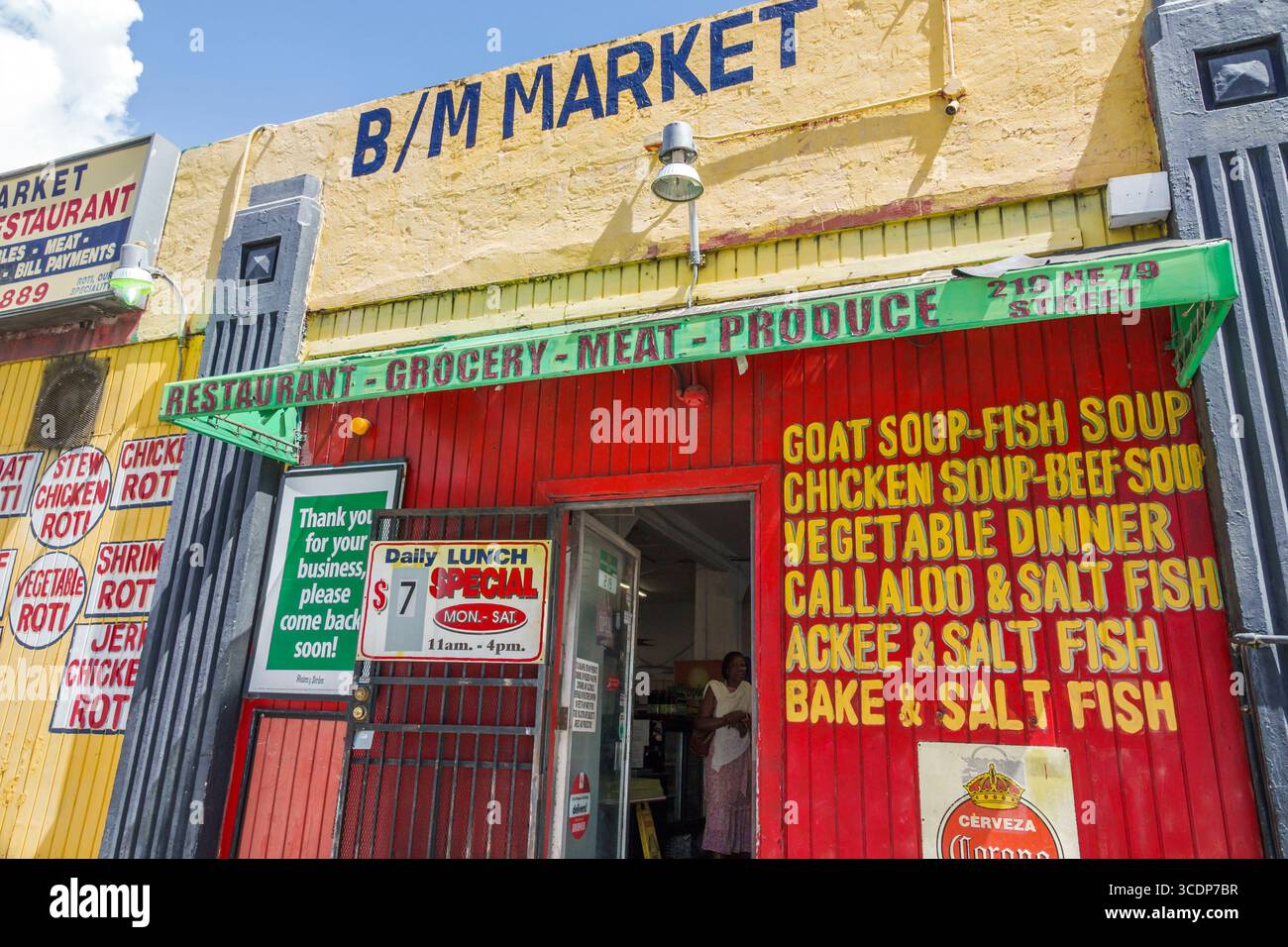 Miami Florida,NE 79th Street,B & M Market,Jamaican restaurant,outside ...