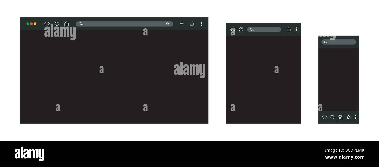 Dark mode user interface Cut Out Stock Images & Pictures - Alamy