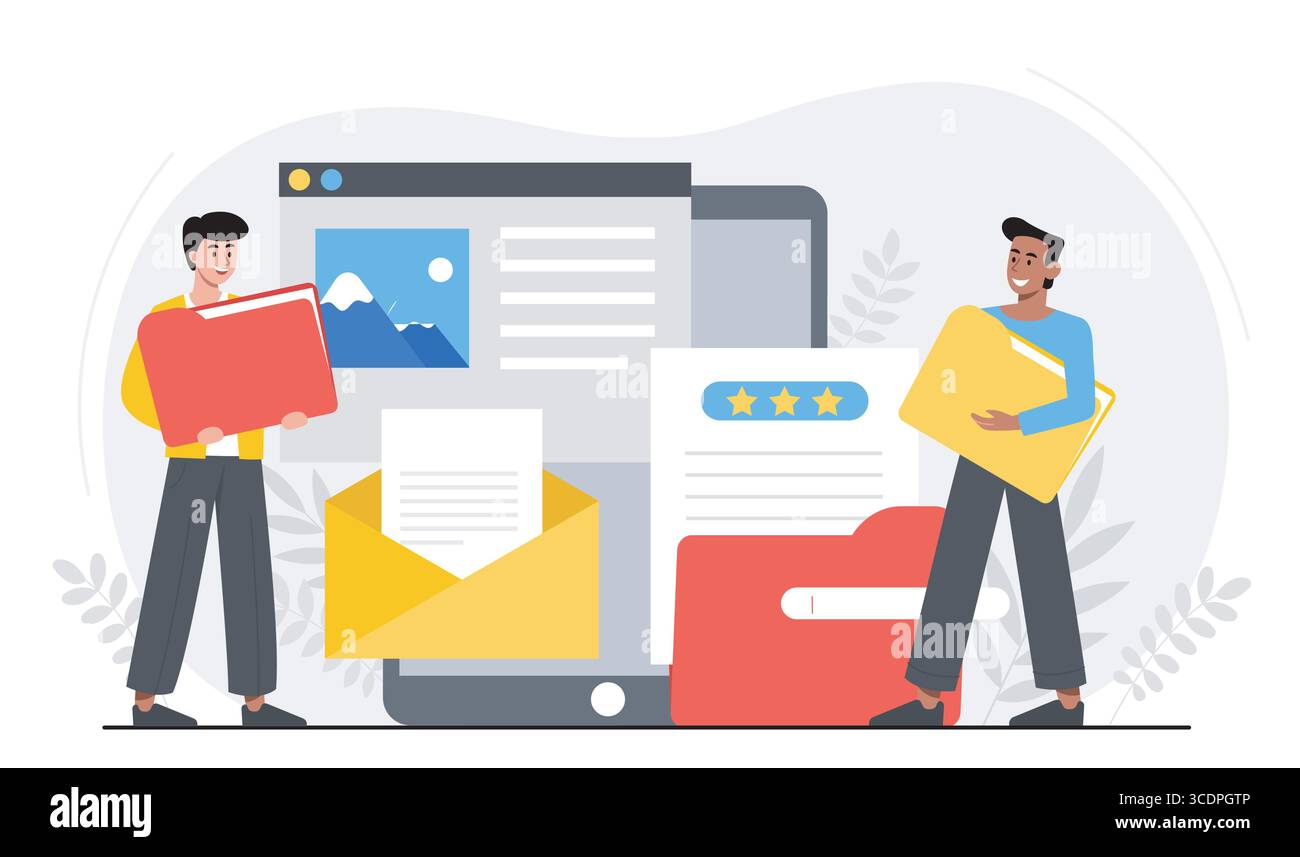 Files folders modern flat Stock Vector Images - Alamy