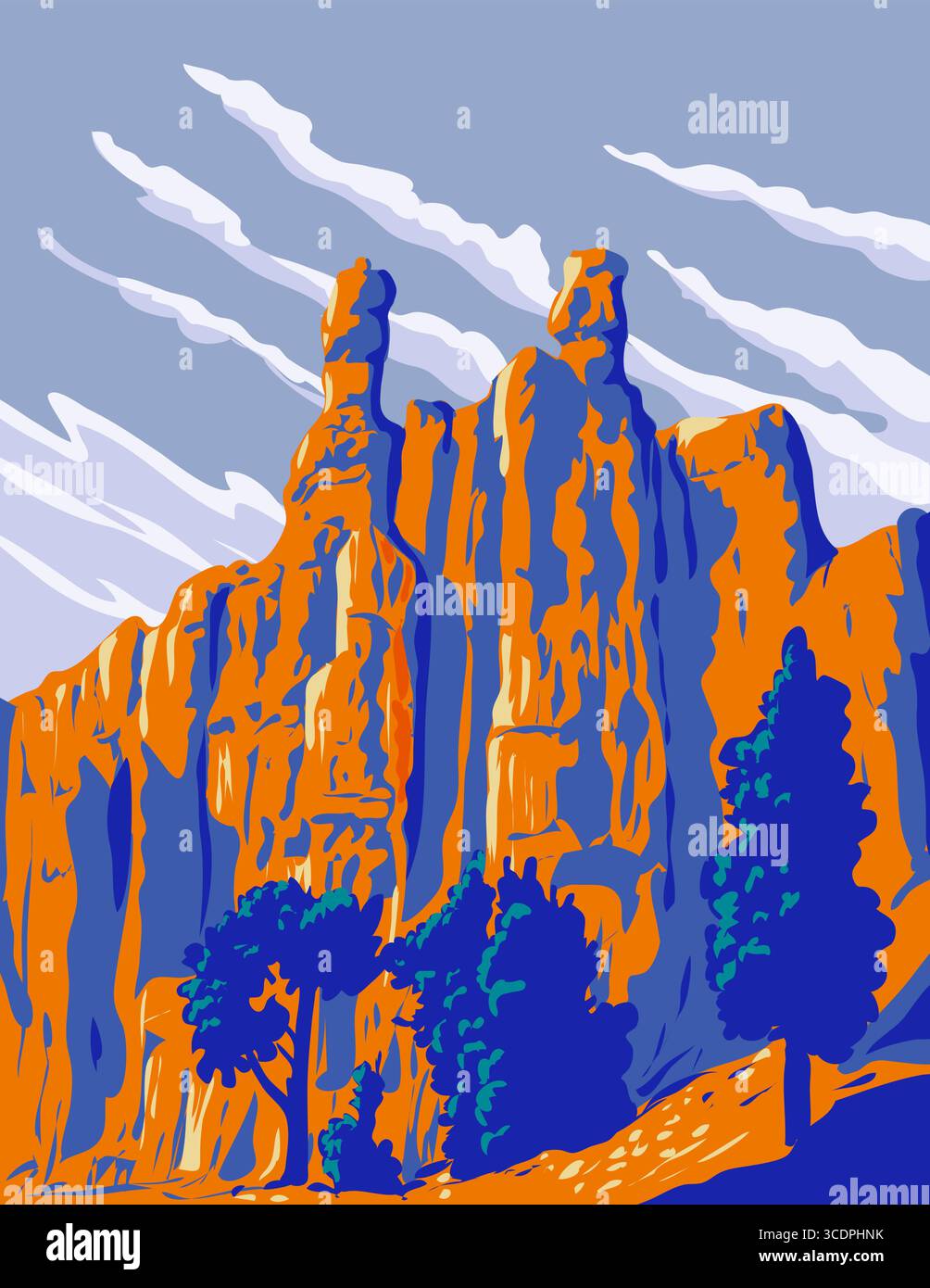 Rock in landscape near Stock Vector Images - Alamy