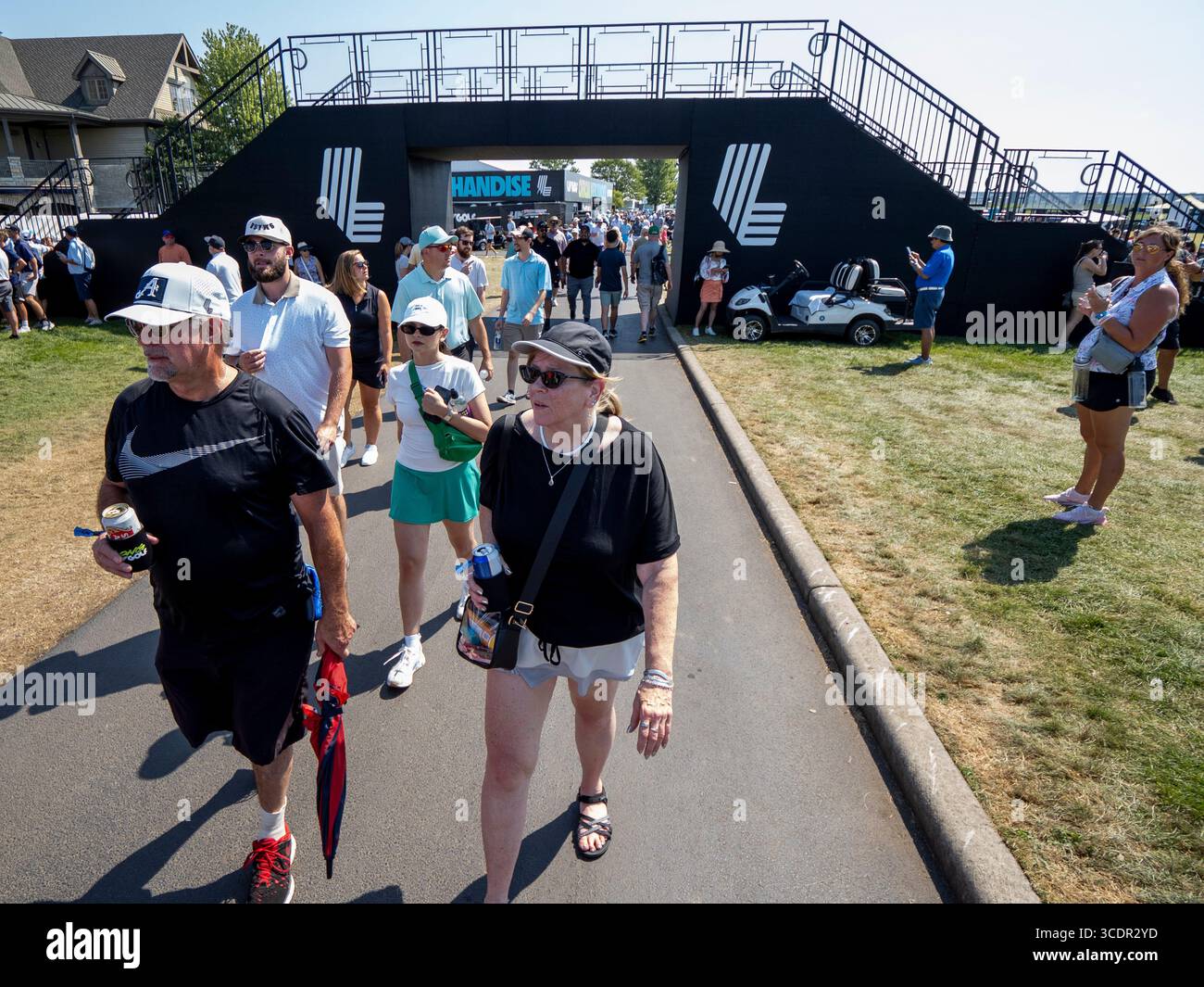 BOLINGBROOK, IL - AUGUST 09: Fans walk the Bolingbrook Golf Club ...