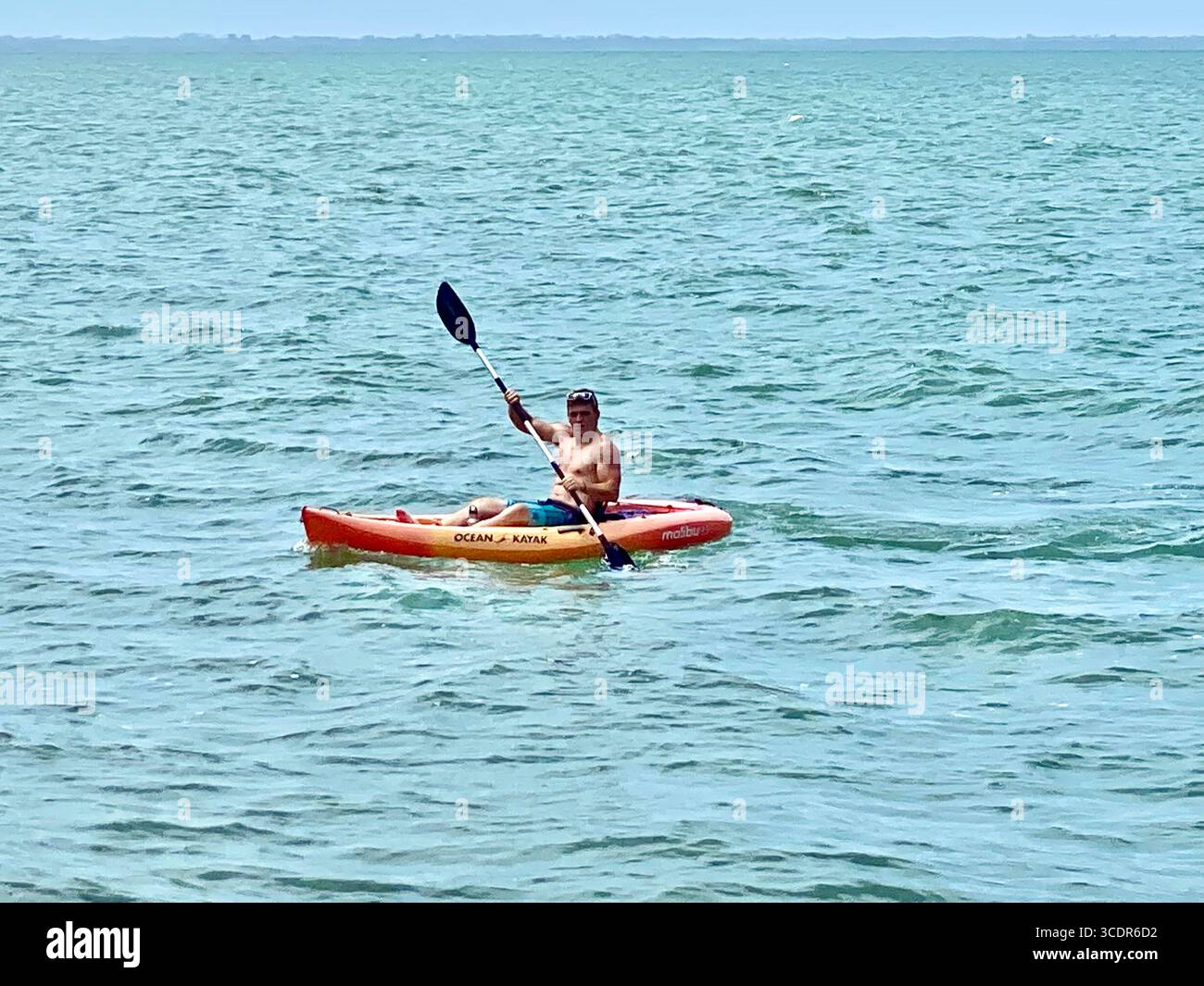 Caribbean Sea kayaking in Hopkins, Belize Stock Photo - Alamy