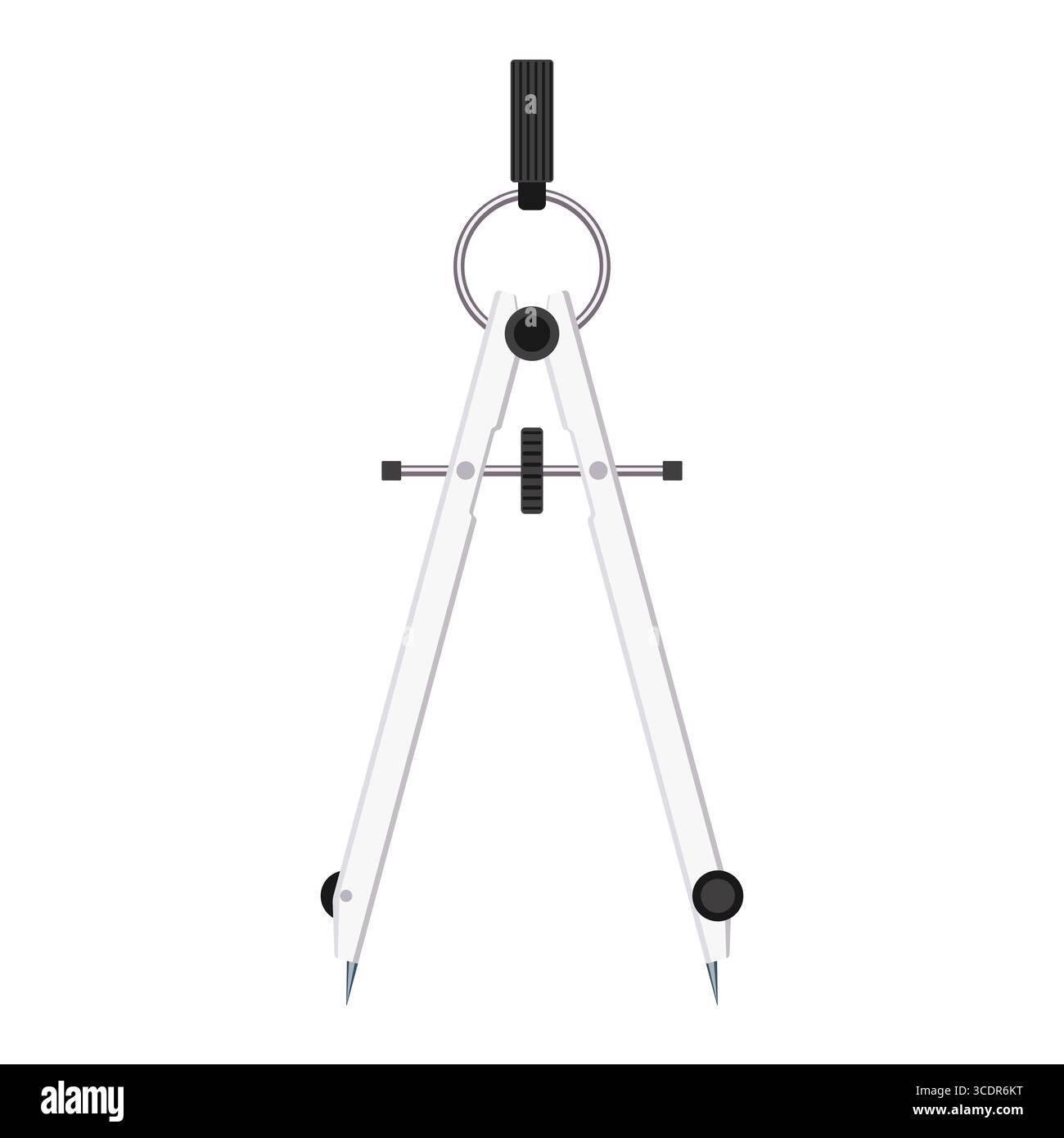 Spring divider, distance measuring tool. Vector illustration isolated ...