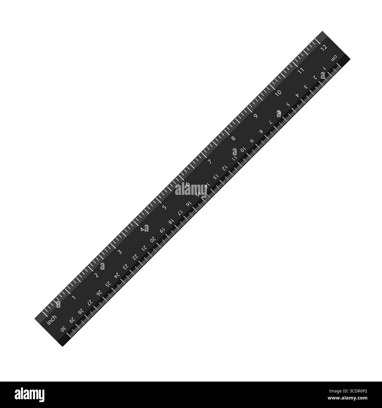 Black plastic ruler both imperial and metric Stock Vector Image & Art ...