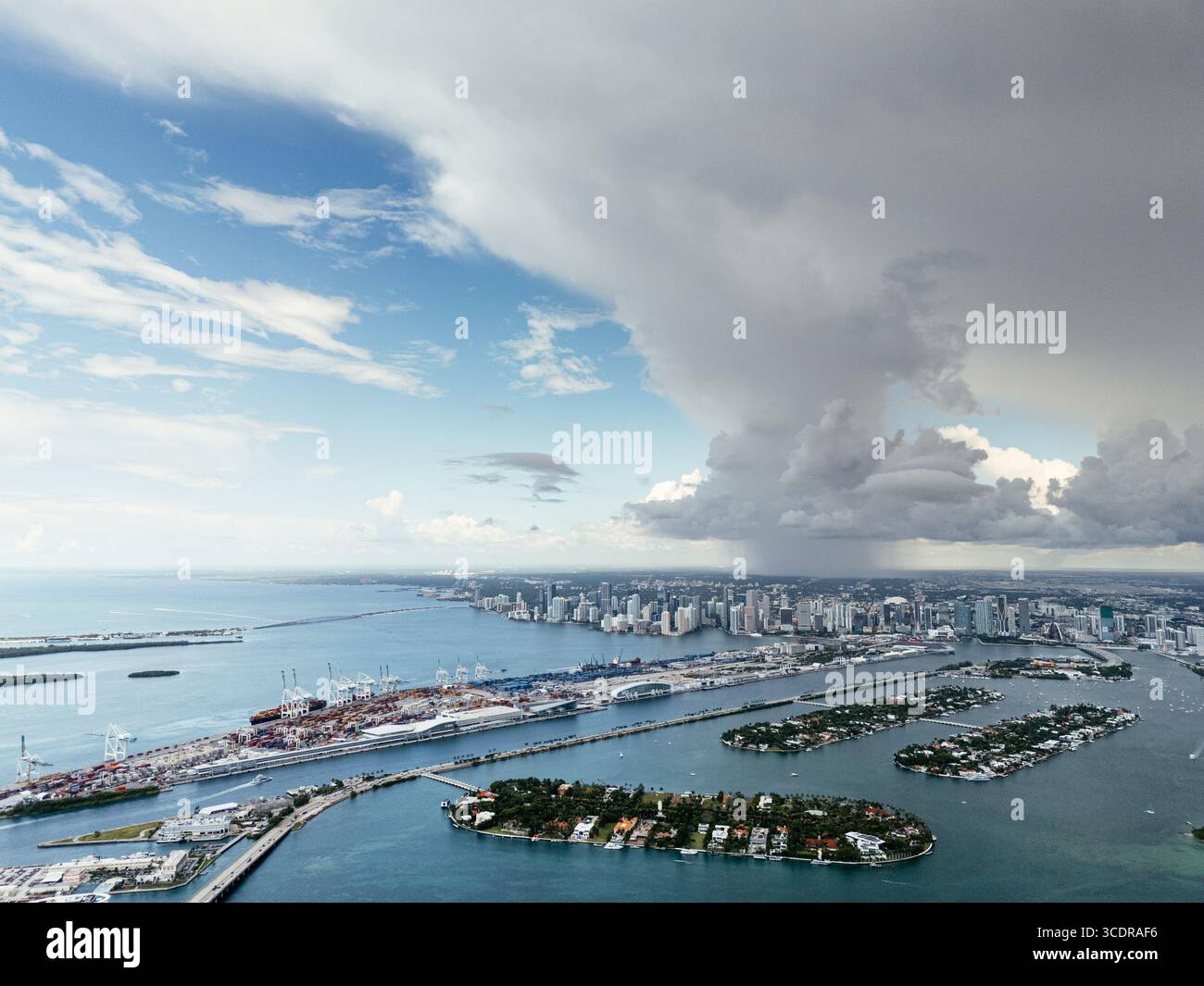Aerial view miami landscape under hi-res stock photography and images ...
