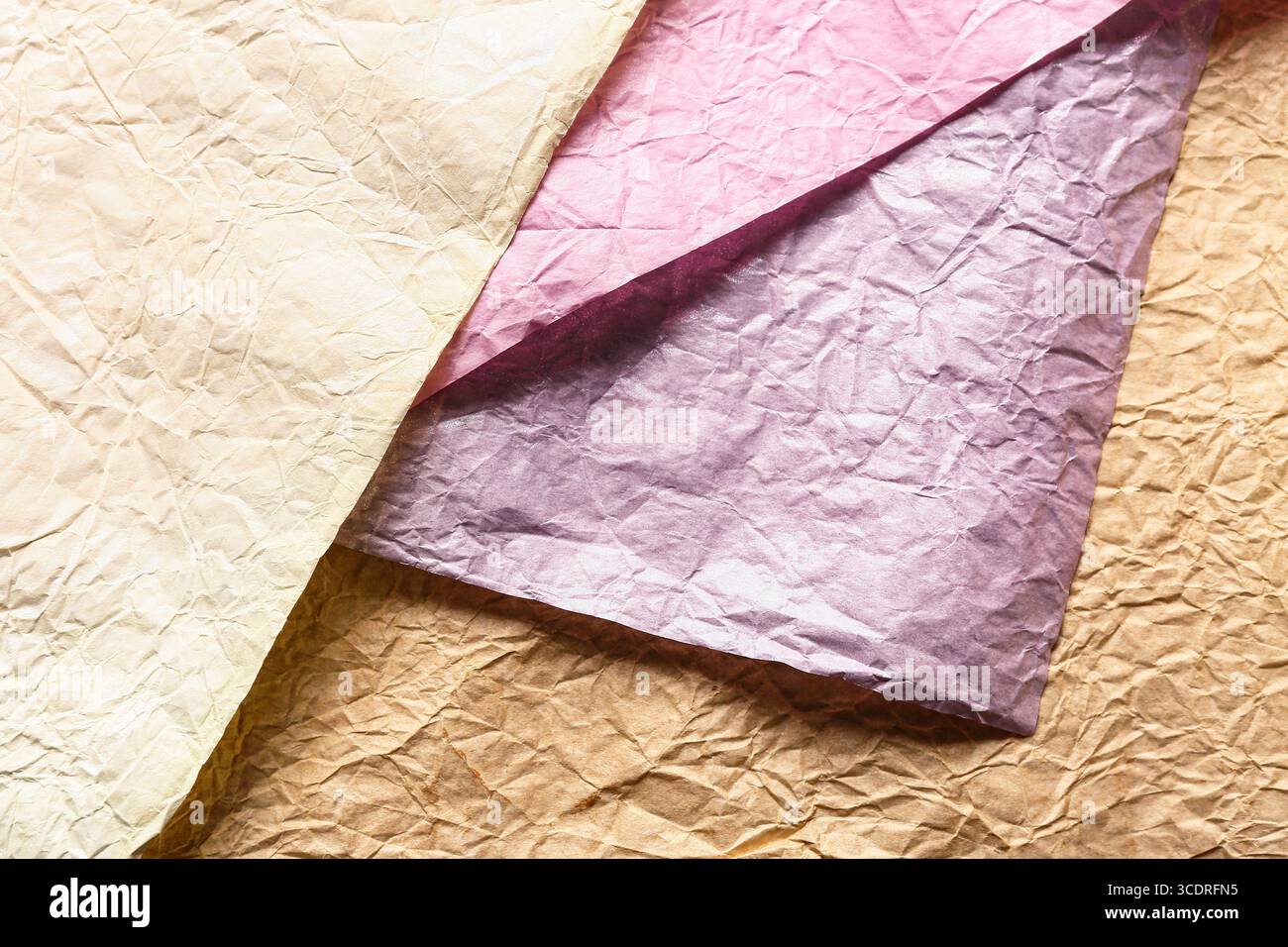 Color crumpled paper sheets hi-res stock photography and images - Alamy