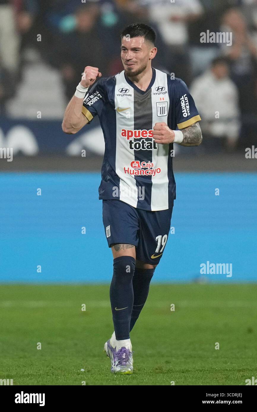 Alan Cantero of Peru's Alianza Lima celebrates scoring his side's ...