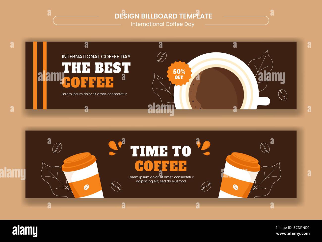 Coffee Break Social Media Billboard Template for International Coffee ...