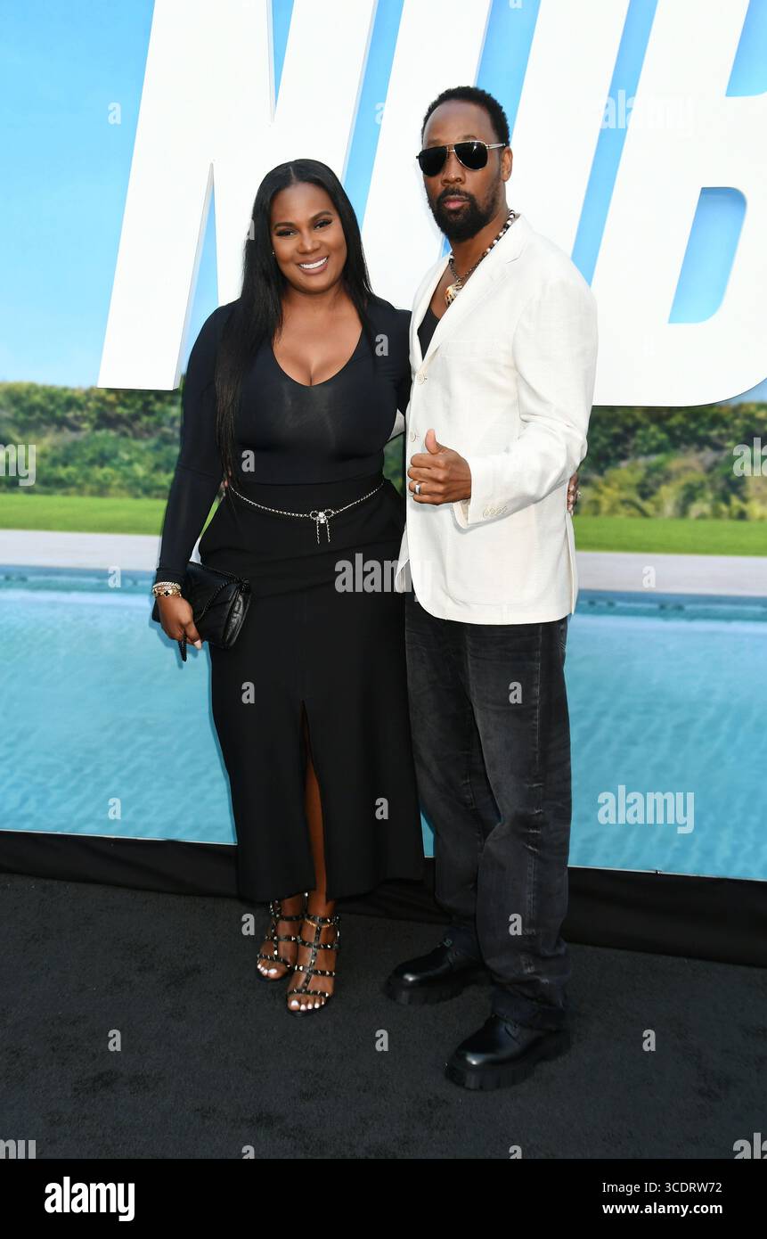 HOLLYWOOD, CALIFORNIA - AUGUST 11: (L-R) Talani Rabb and RZA attend the ...