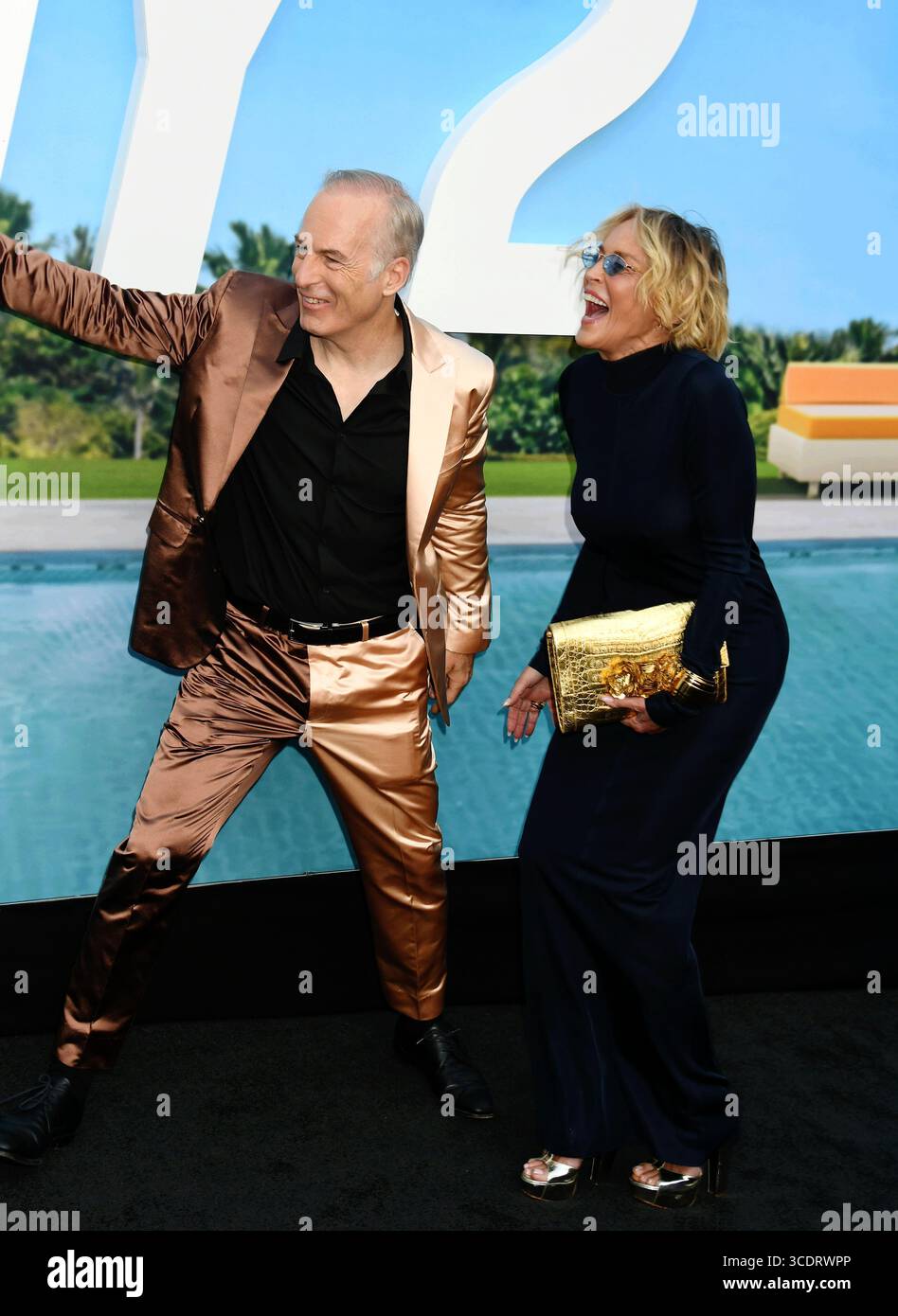 HOLLYWOOD, CALIFORNIA - AUGUST 11: (L-R) Bob Odenkirk and Sharon Stone ...
