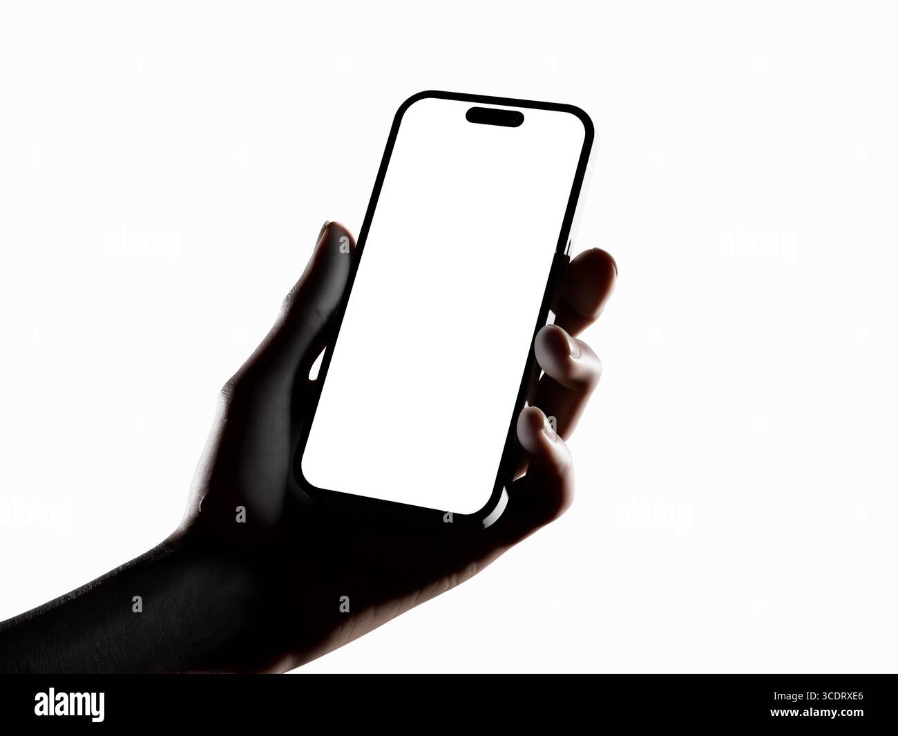 Hand Holding Smartphone Mockup Stock Photo - Alamy