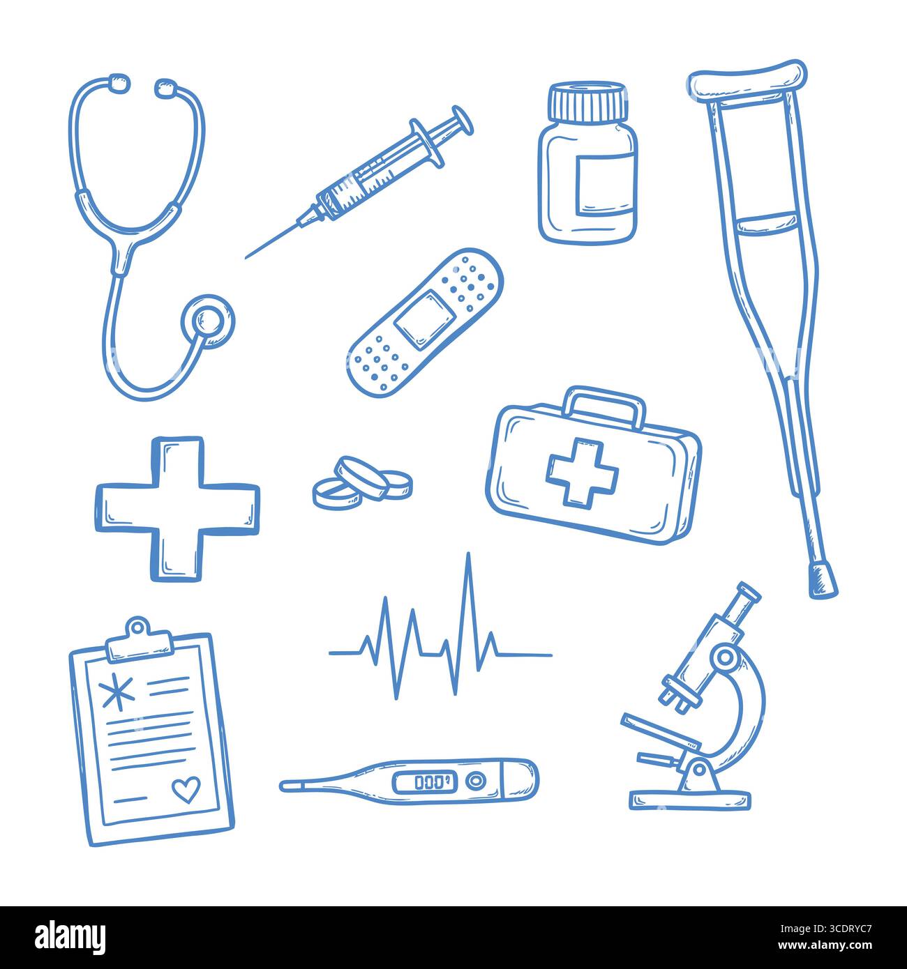 Injection syringe stethoscope pills Stock Vector Images - Alamy