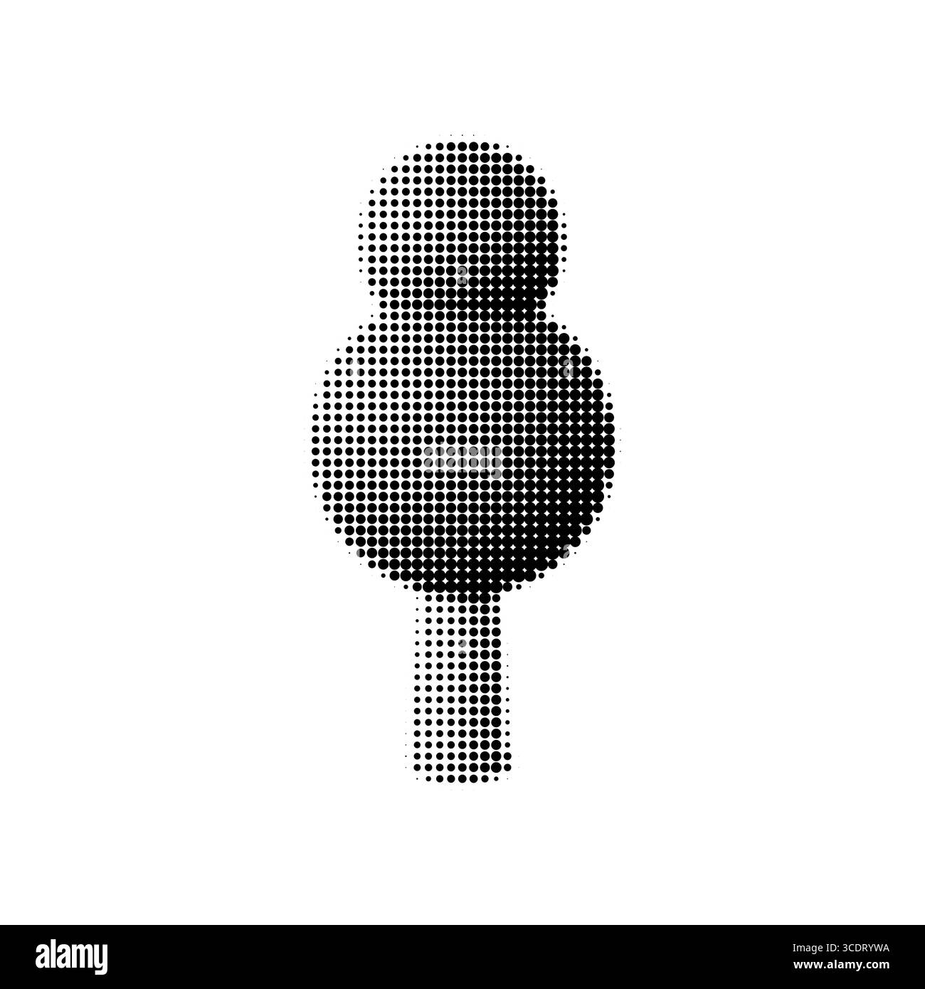 Round tree in park Black and White Stock Photos & Images - Alamy