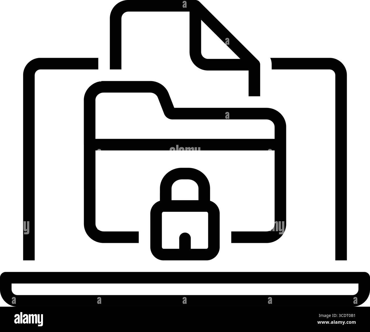File folder security vector Black and White Stock Photos & Images - Alamy