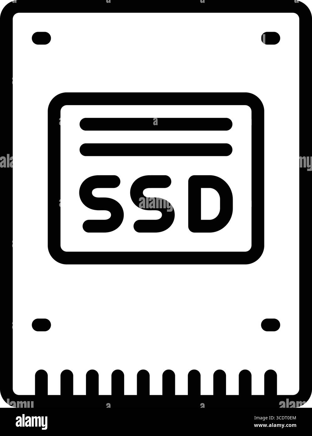 Ssd drive icon vector Black and White Stock Photos & Images - Alamy