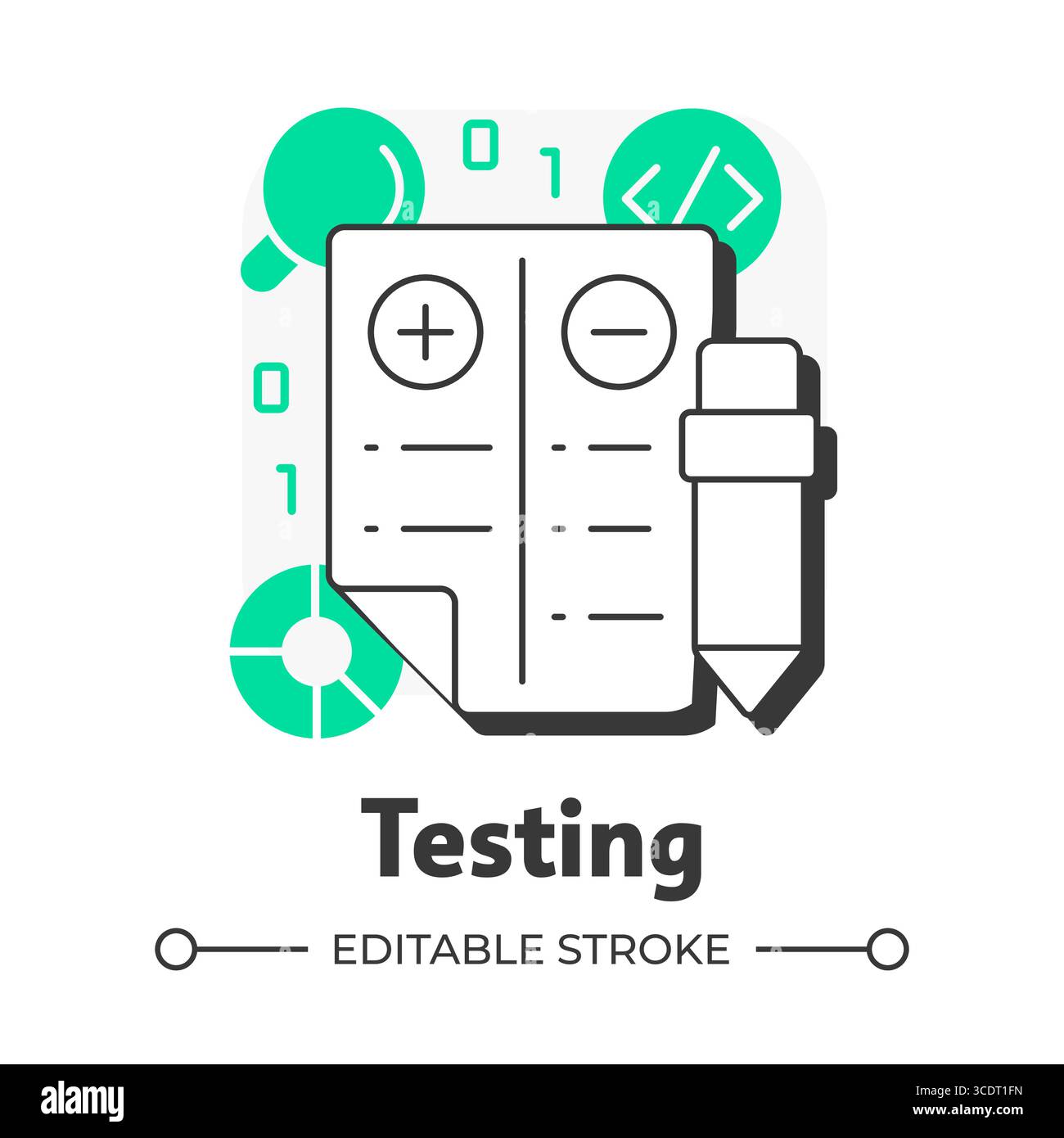 Testing color glyph icon Stock Vector Images - Alamy