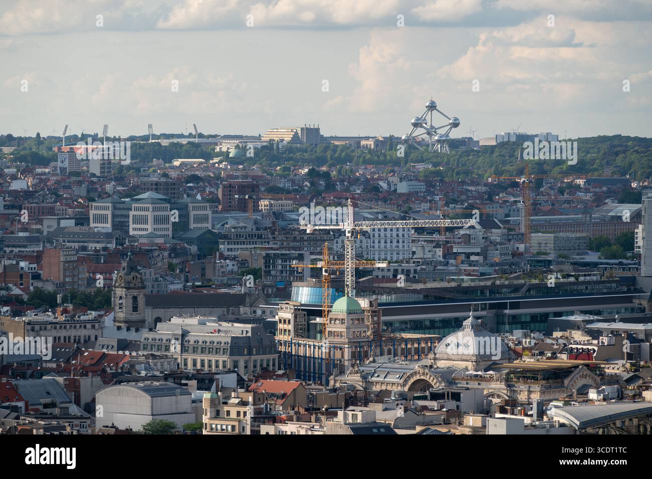 Aerial cityscape view of Brussels, capital of Belgium and seat of the ...