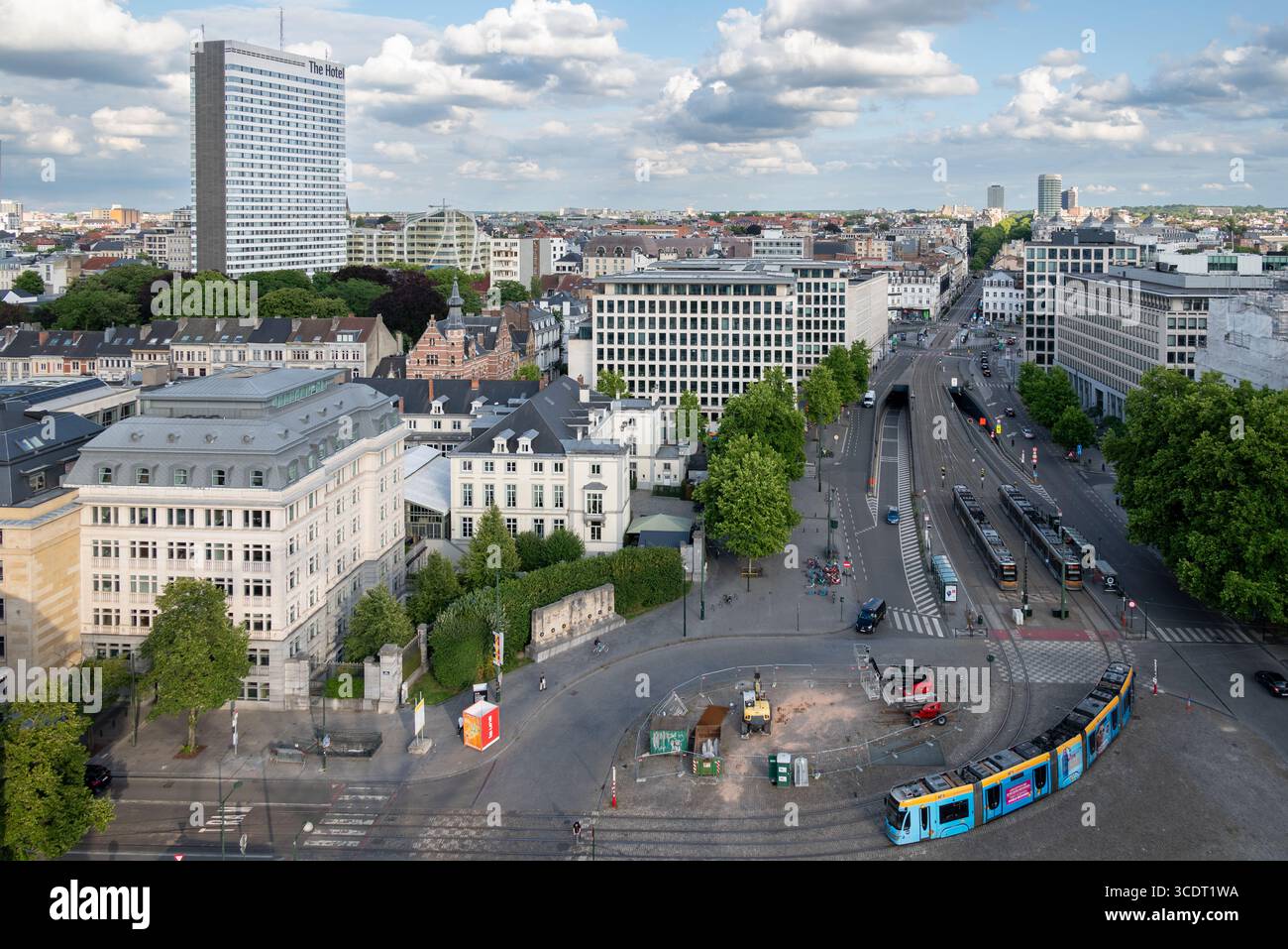 Aerial cityscape view of Brussels, capital of Belgium and seat of the ...