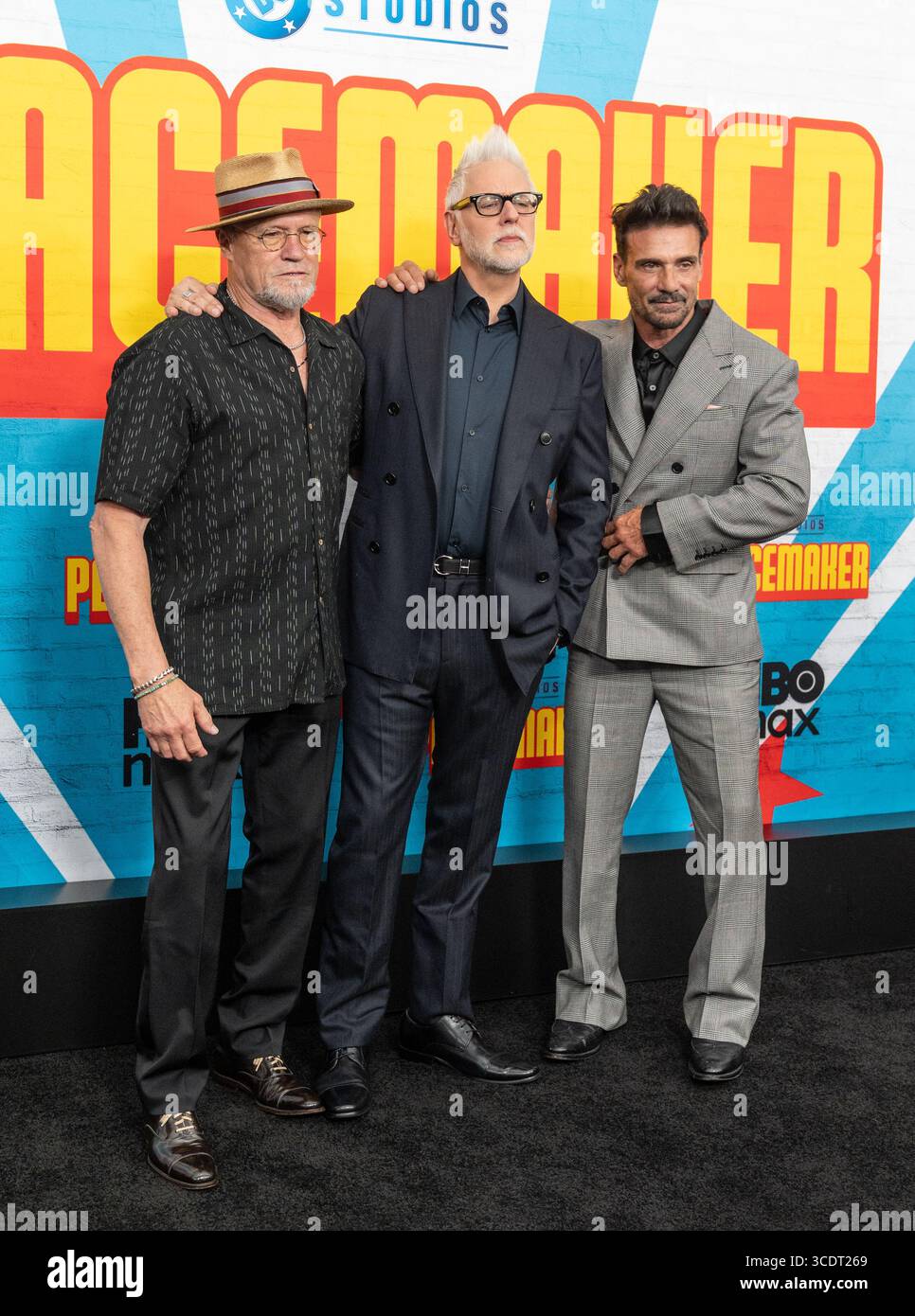 Michael Rooker, James Gunn and Frank Grillo attend Premiere of HBO Max ...