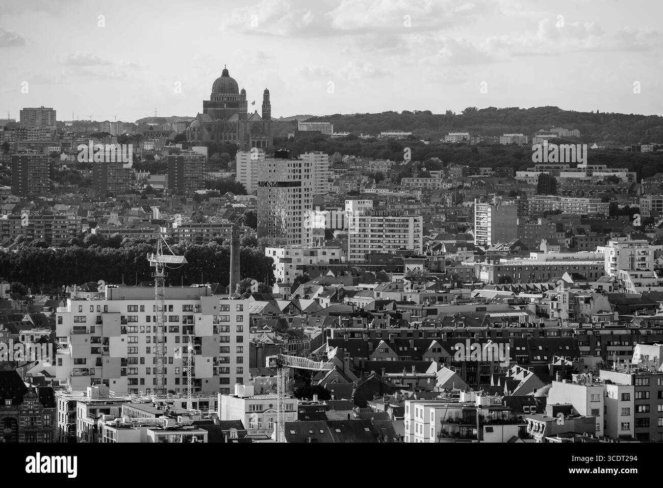 Aerial cityscape view of Brussels, capital of Belgium and seat of the ...