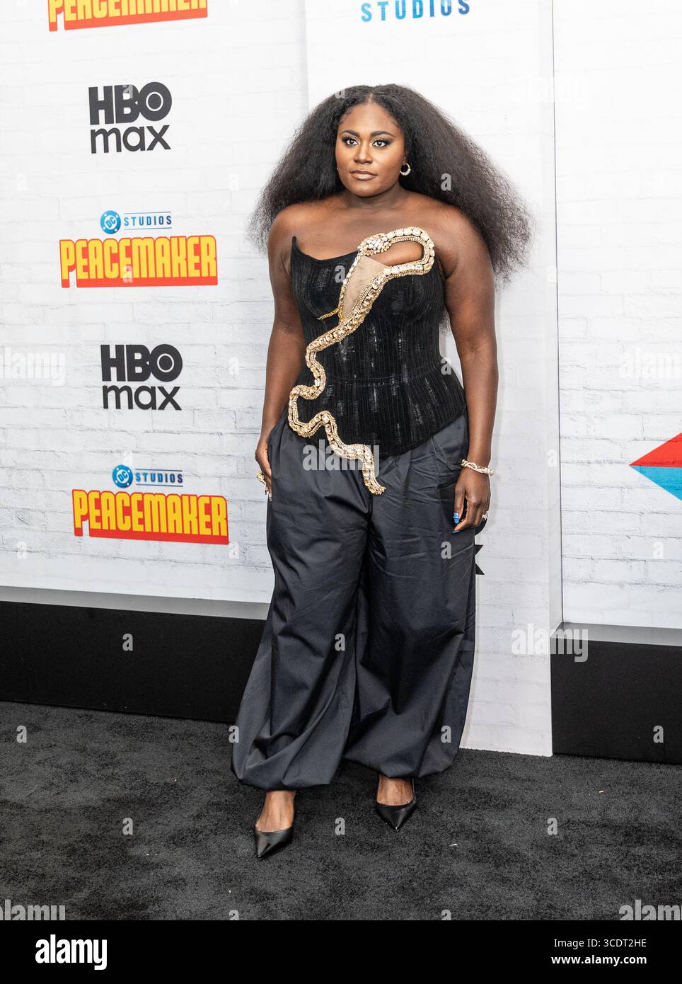 Danielle Brooks attends Premiere of HBO Max Peacemaker at AMC Lincoln ...