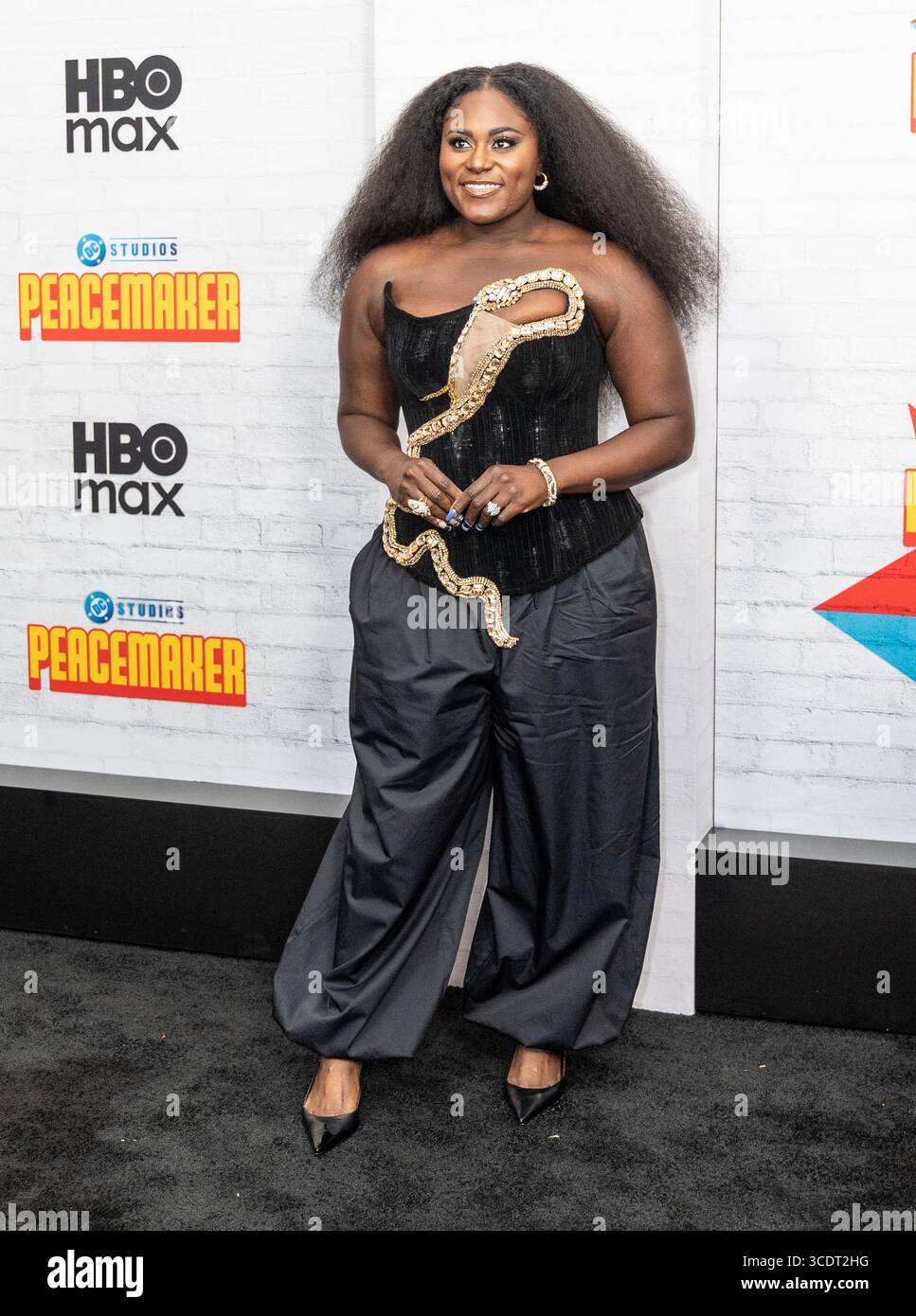 Danielle Brooks attends Premiere of HBO Max Peacemaker at AMC Lincoln ...