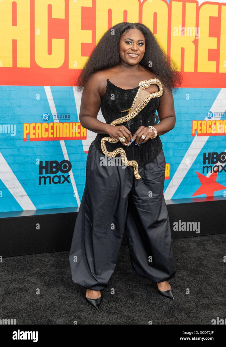 Danielle Brooks attends Premiere of HBO Max Peacemaker at AMC Lincoln ...
