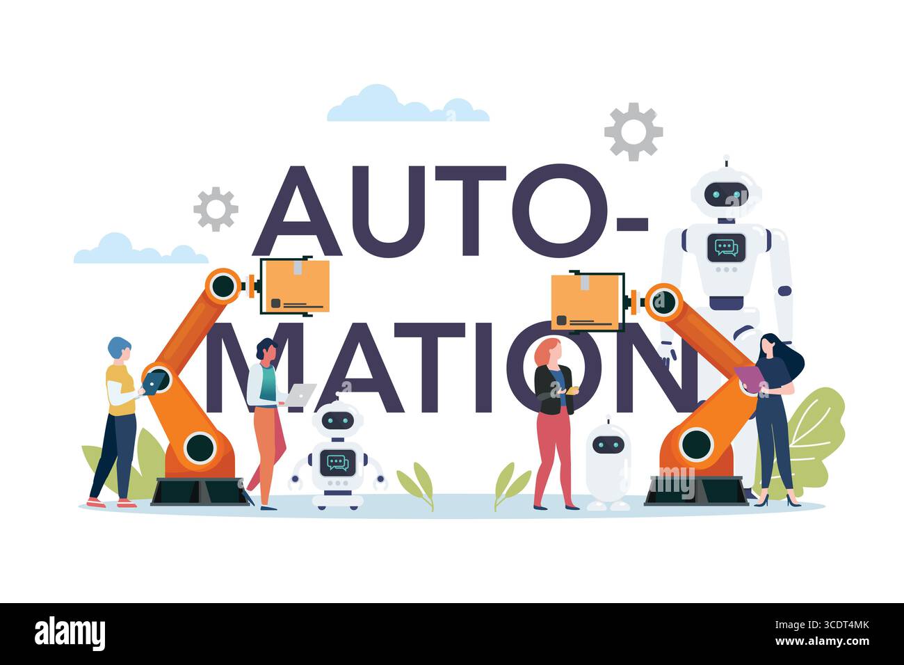 Industrial robots automotive industry Stock Vector Images - Alamy
