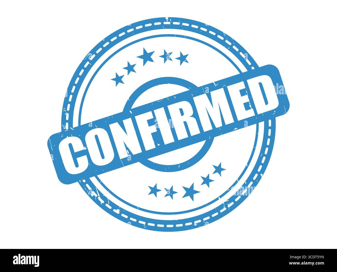 A Confirmed Rubber Stamp Seal with a Star Border Stock Vector Image ...