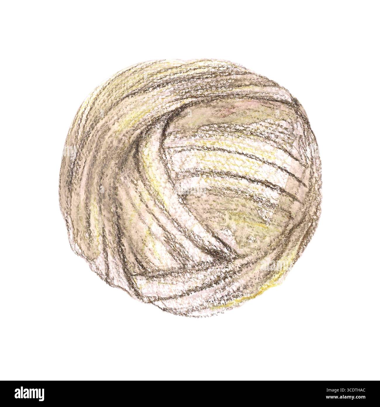 Light beige and brown ball of traditional wool yarn of Iceland ...