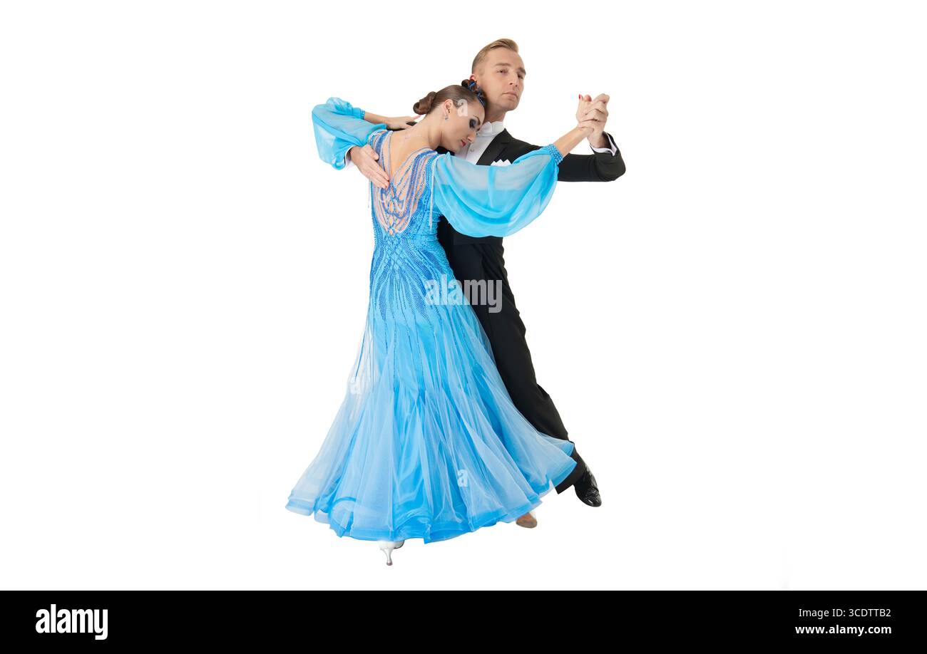 Ballroom dancer couple. Dancing waltz couple. Dancer classic dance ...
