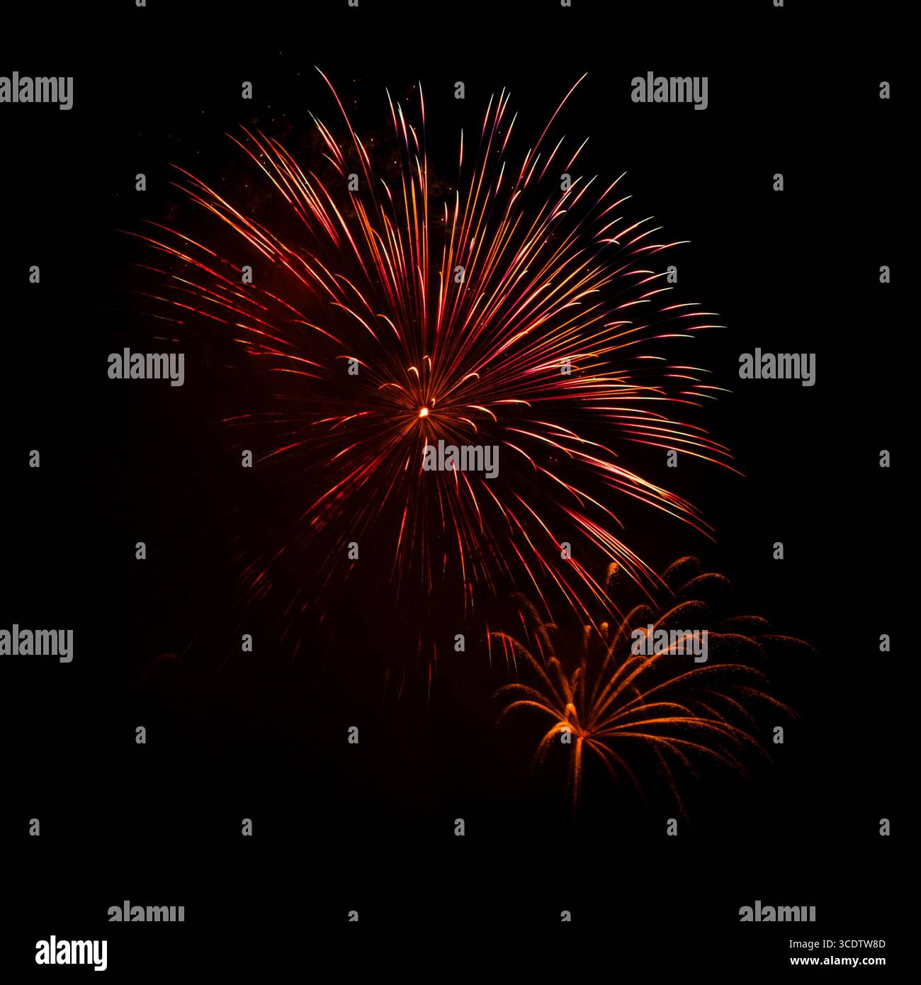 Fireworks as part of the first night of the 2025 British Firework Championships from Queen Annes ...