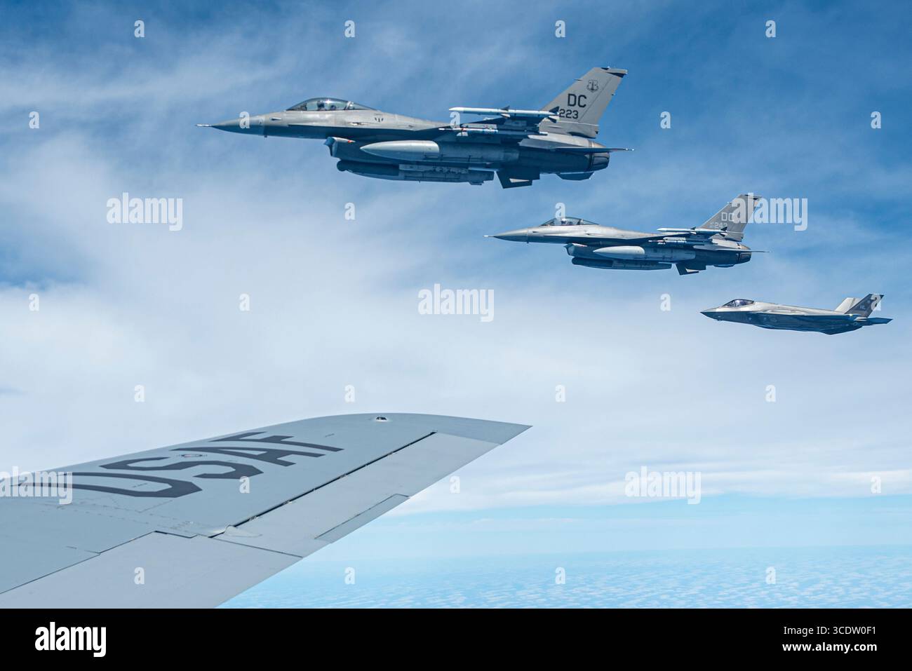 Two U.S. Air Force F-16 Fighting Falcons from the 121st Fighter ...