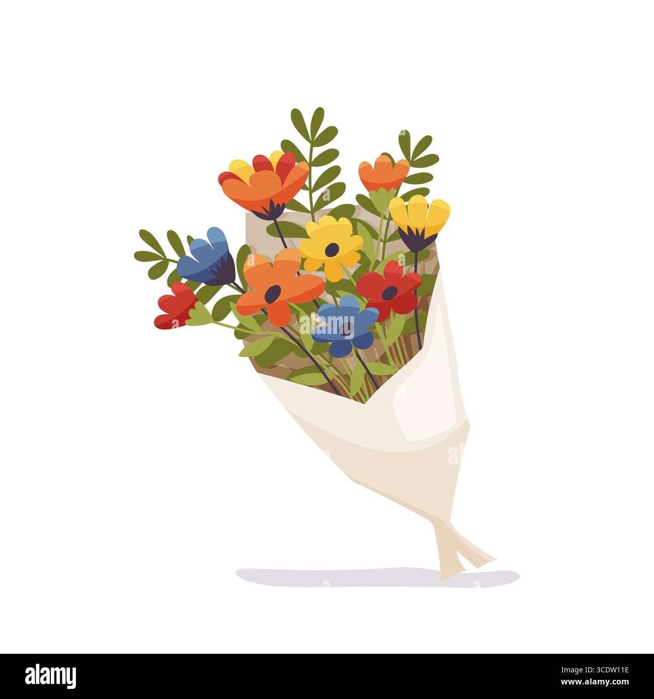 Flower colorful drawing clipart Stock Vector Images - Alamy