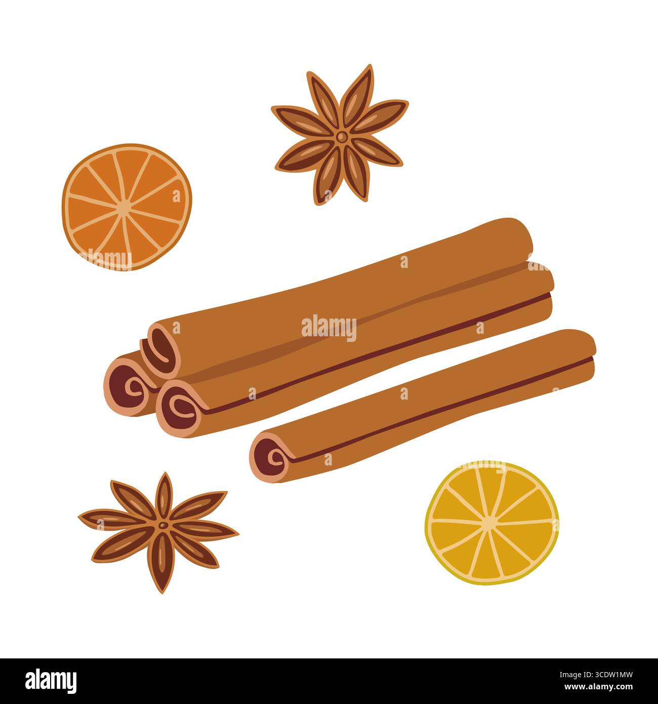 Dried orange on christmas Stock Vector Images - Alamy