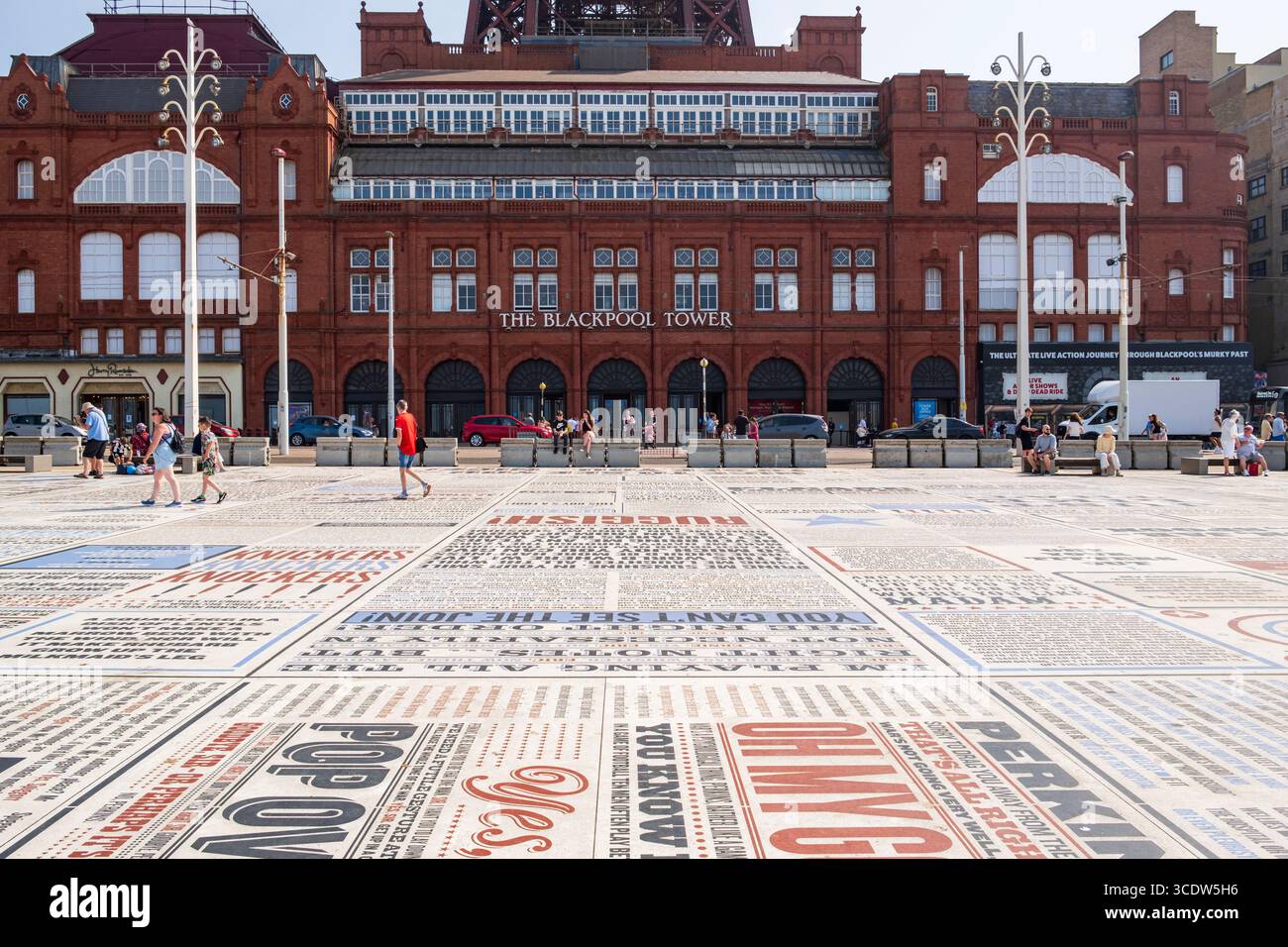 The Blackpool Tower and Comedy Carpet, Blackpool, Lancashire, UK Stock ...