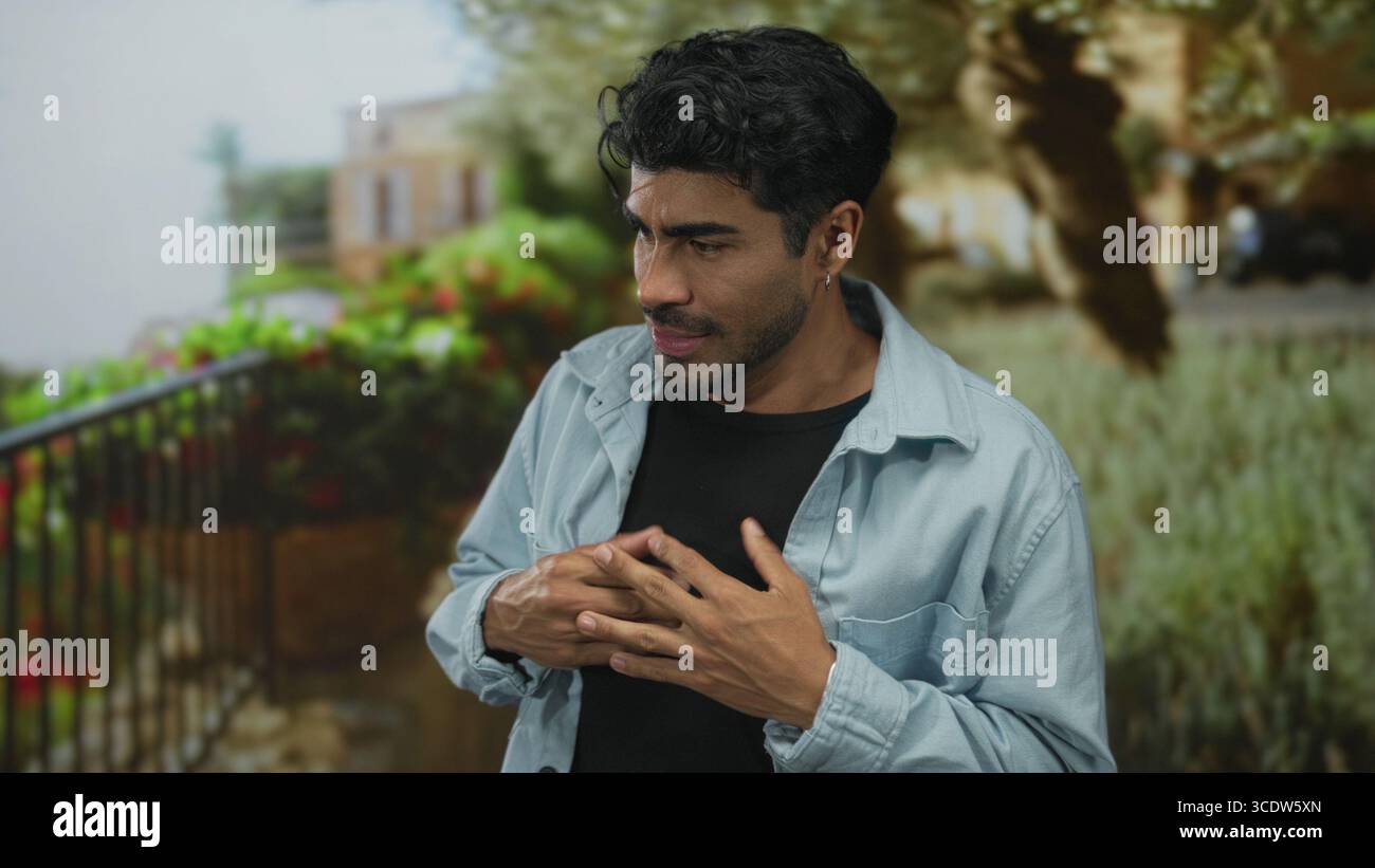 Man leaning forward raising hands hi-res stock photography and images ...