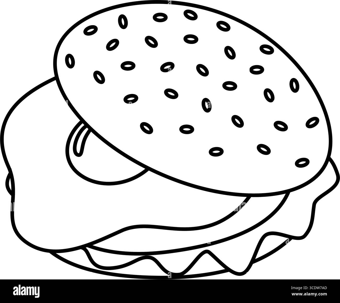 Bread fried bun Black and White Stock Photos & Images - Alamy