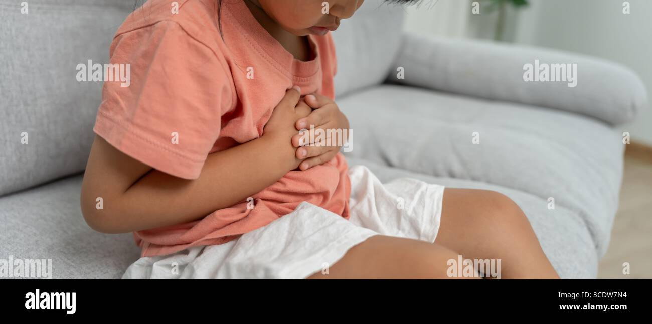 stomach ache. Children have abdominal pain, indigestion, gastritis ...