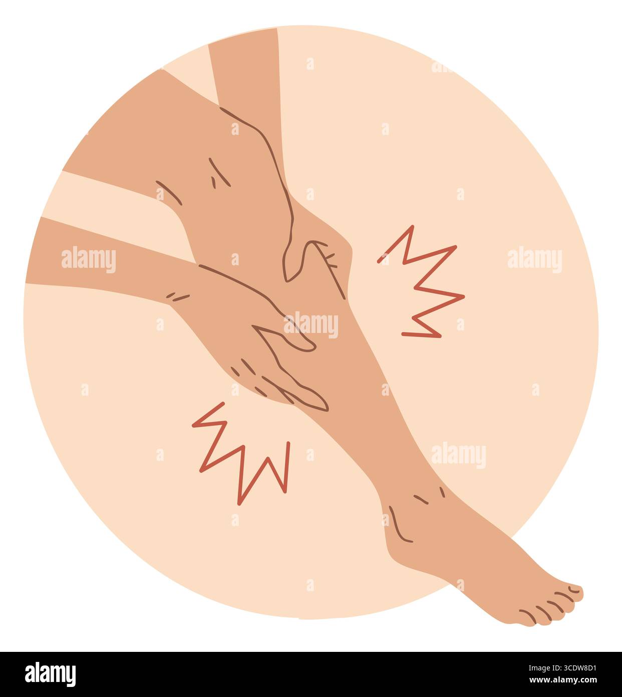 Calf discomfort Stock Vector Images - Alamy