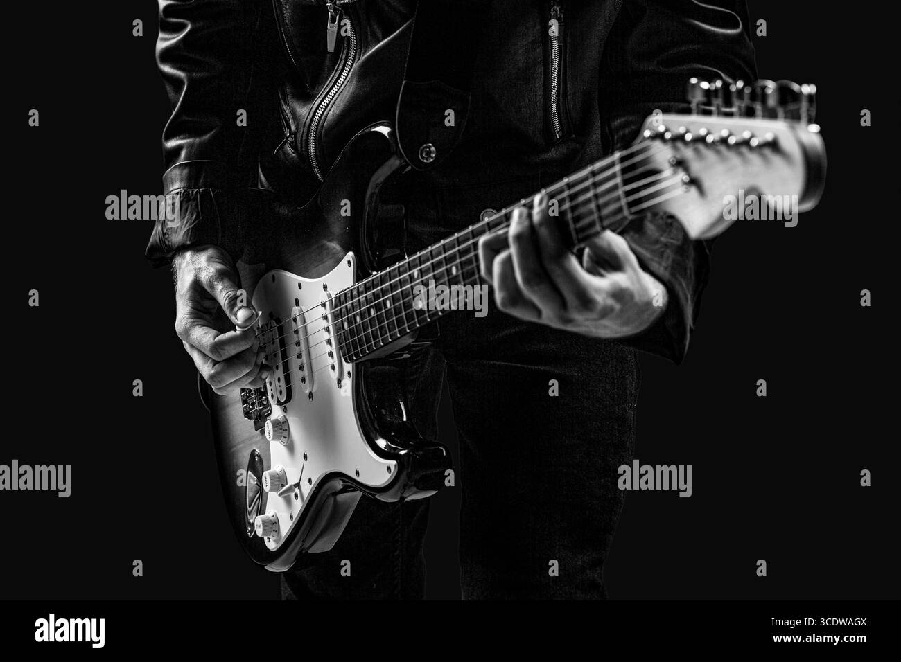 Electric guitar, guitarist. Guitar in the hands. Man playing guitar ...