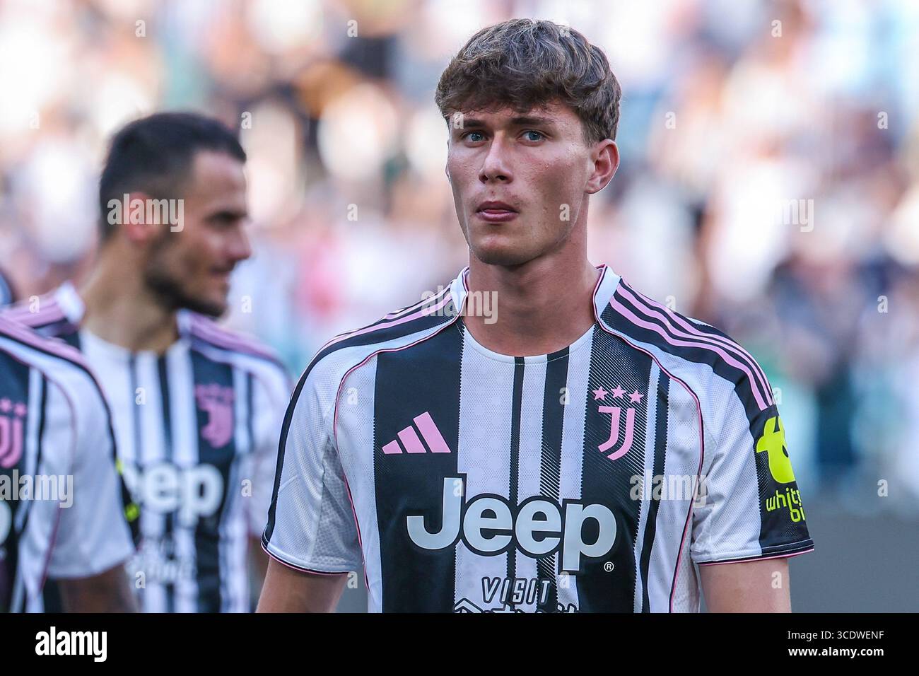 Nicolo Savona of Juventus FC looks on during pre-season friendly ...