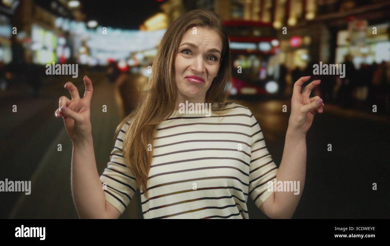 Woman shows air quotes gesture hi-res stock photography and images - Alamy