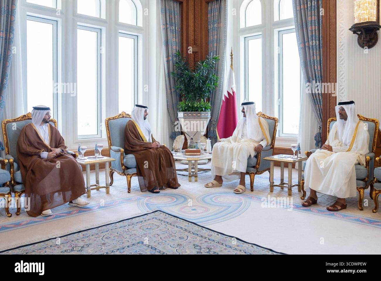 Emir of Qatar Tamim bin Hamad Al Thani receives UAE Ambassador Zayed ...