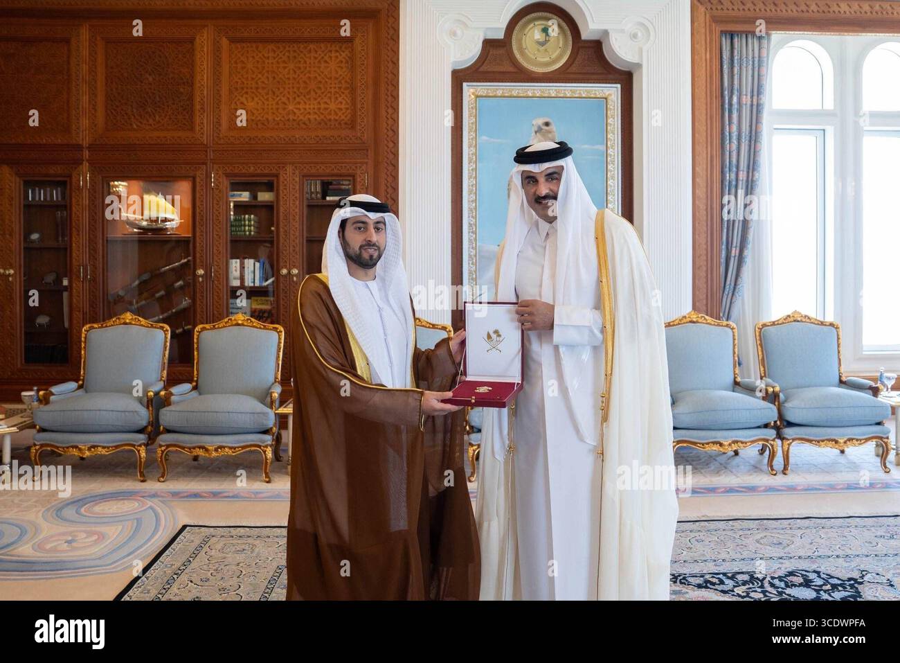 Emir of Qatar Tamim bin Hamad Al Thani receives UAE Ambassador Zayed ...