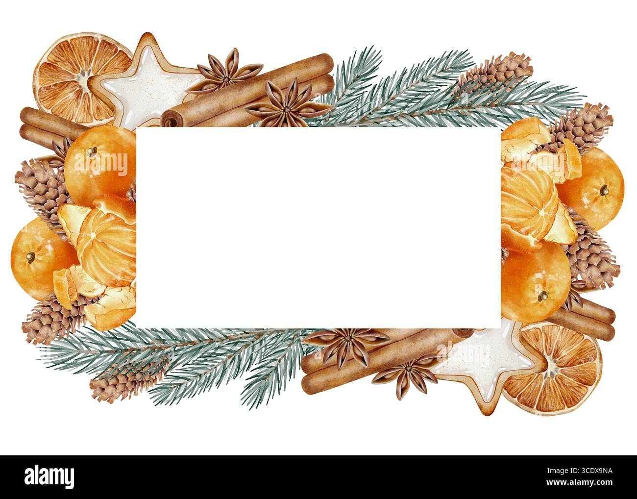 Christmas holiday card tangerines Cut Out Stock Images & Pictures - Alamy