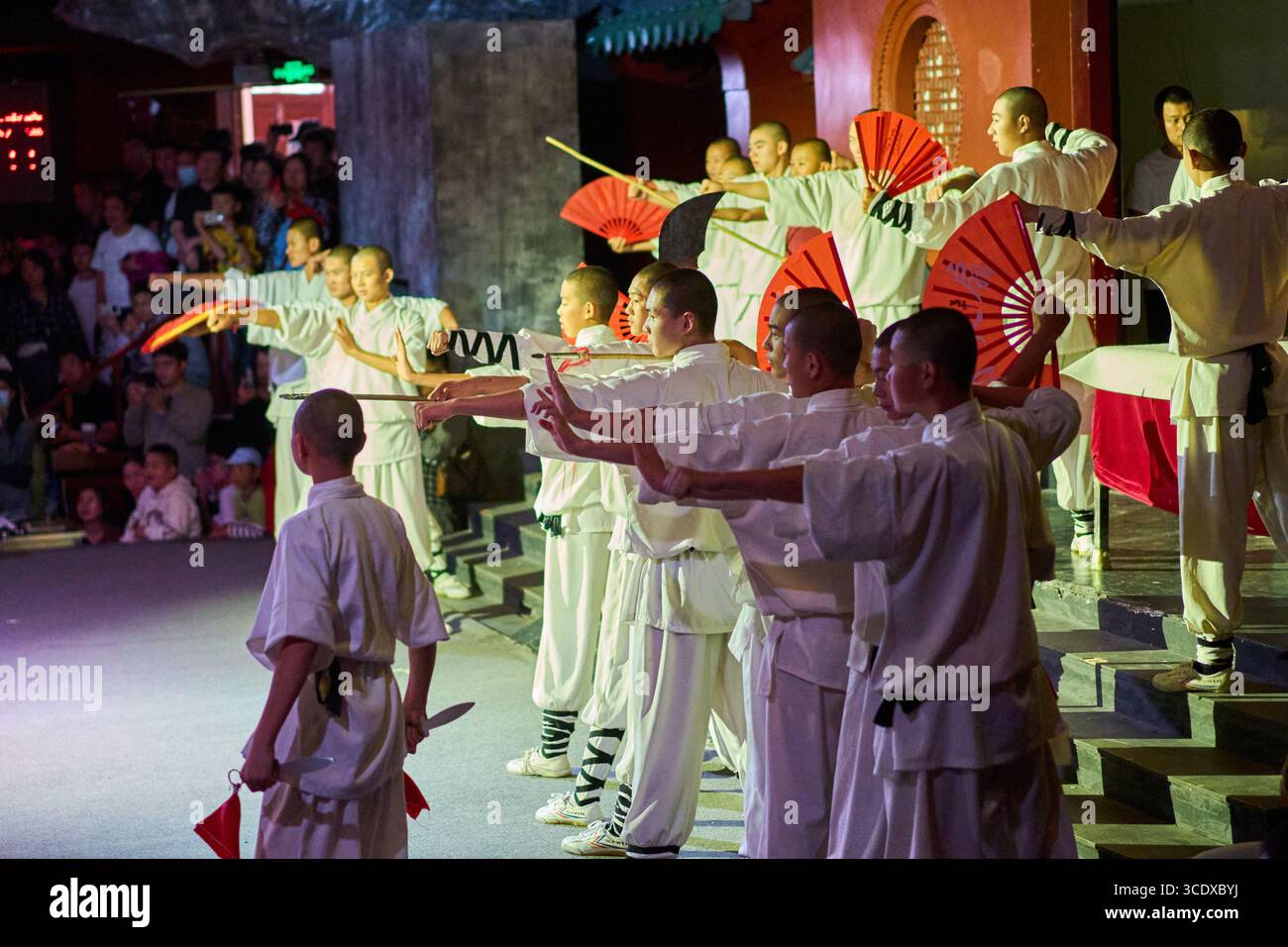 Shaolin Monks Performing Martial Arts at Shaolin Temple Martial Arts ...