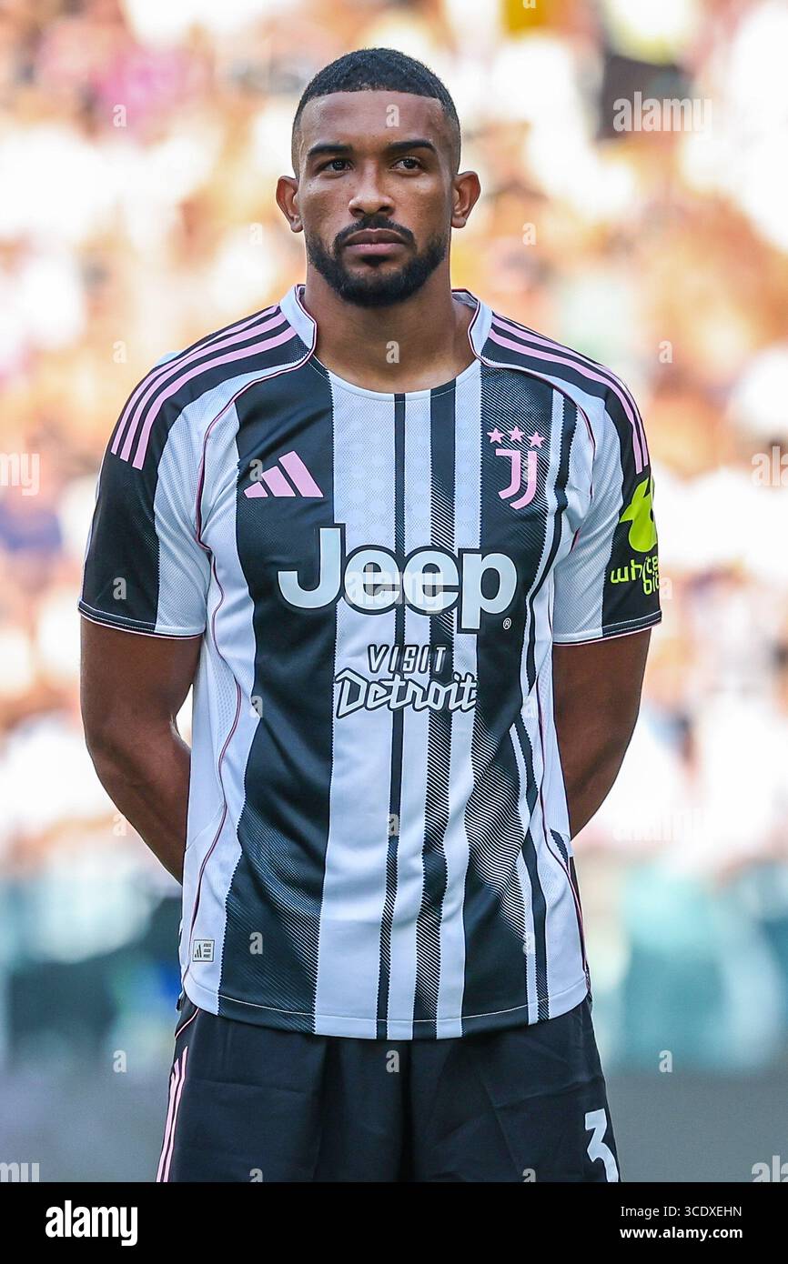 Turin, Italien. 13th Aug, 2025. Gleison Bremer of Juventus FC seen ...